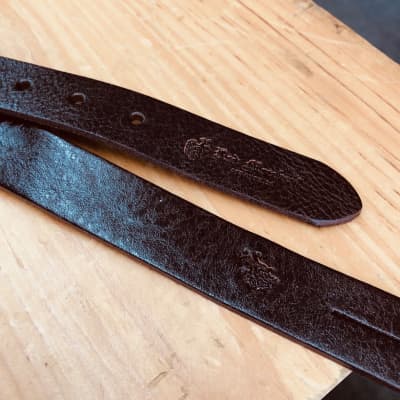 Red Monkey -USA Made- Classic Leather Guitar Strap | Reverb