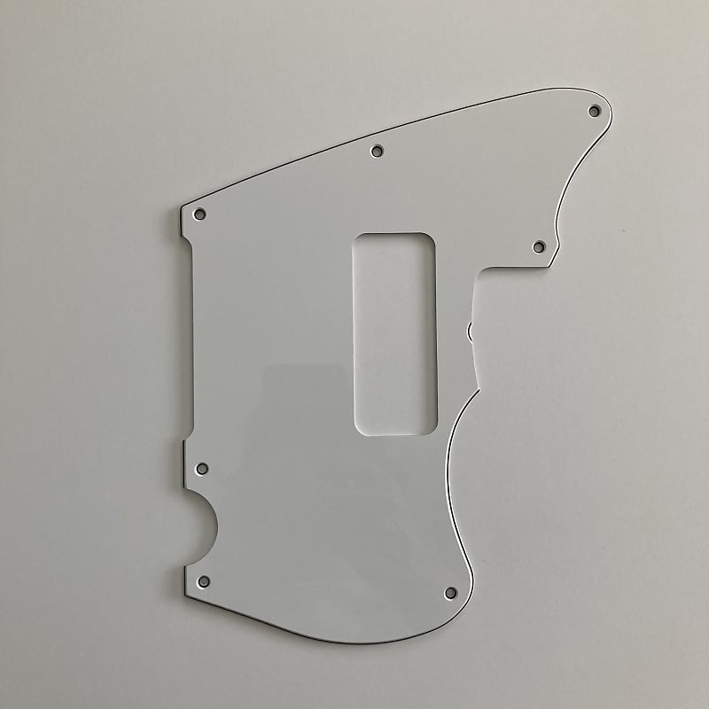 Custom P-90 Jazzcaster Pickguard 3-ply White Telemaster | Reverb