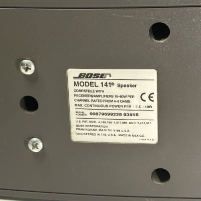 BOSE Speakers Model 141 Stereo Bookshelf 80W Gray Speakers | Reverb