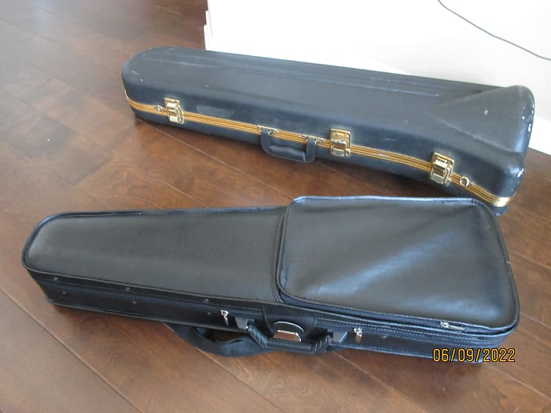 Violin leather hard case, full size | Reverb