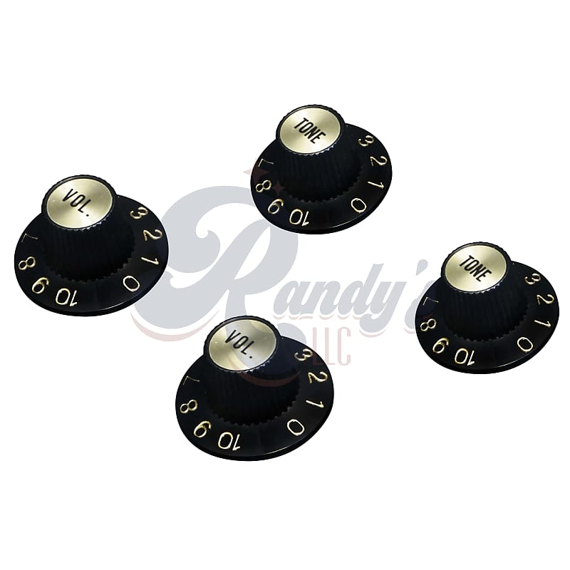 HOSCO KG2604 Witch Hat Tone & Volume Knobs MIJ (4-Pack) Black | Reverb