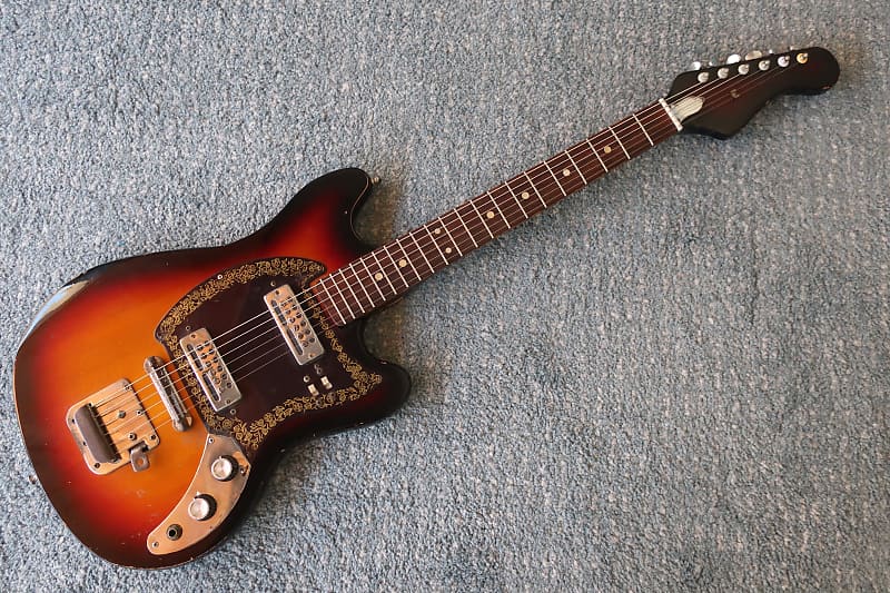 Vintage 1960s Teisco Strat Shape Sunburst Guitar | Reverb Australia