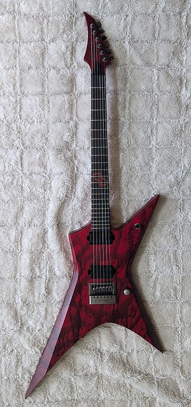 Solar Guitars X1.6Canibalismo+ 2023 - Blood Red Open Pore w | Reverb