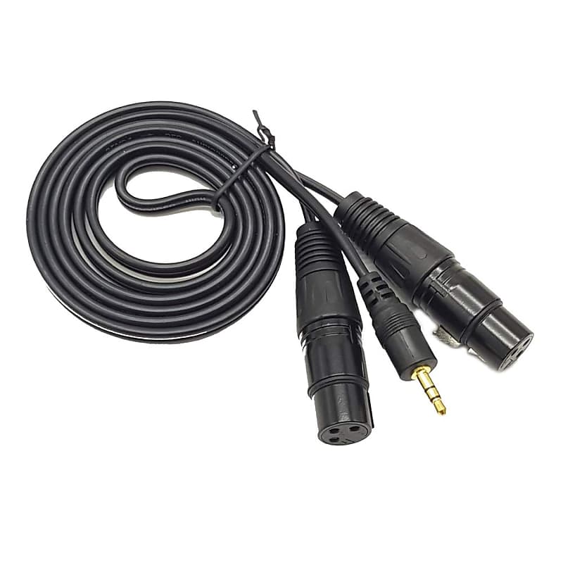 5Feet Dual Female Xlr To 3.5Mm Trs Stereo Y-Adapter Cable | Reverb