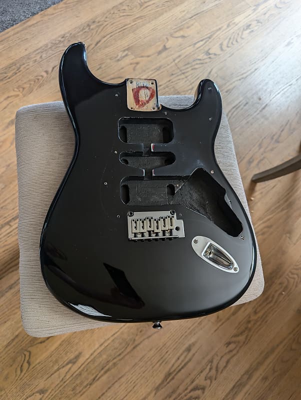Fender Squier Deluxe Hot Rails Stratocaster Body Black | Reverb