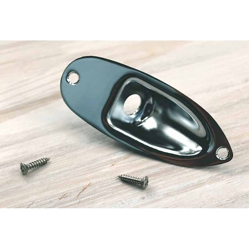 Gotoh Stratocaster Jack Plate Chrome 2 screws | Reverb