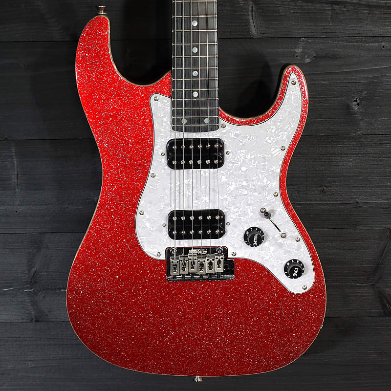 Jet JS-500 RDS Red Sparkle S-Style Deluxe Soft Case Included | Reverb