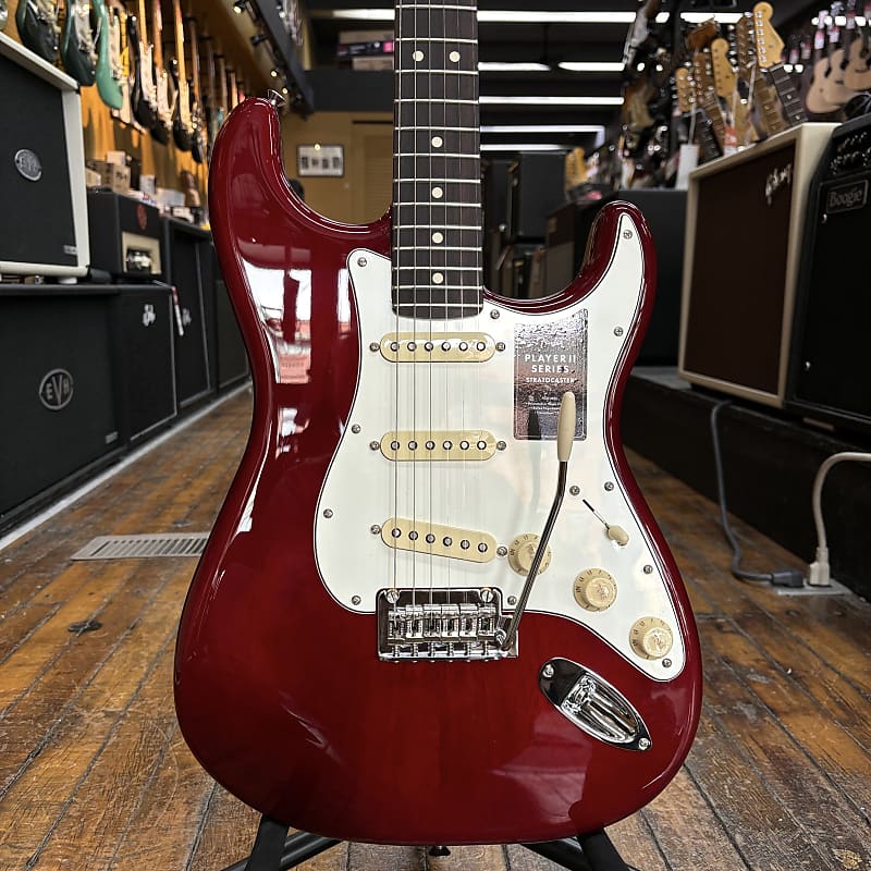 Fender Player II Stratocaster Chambered Transparent Cherry | Reverb