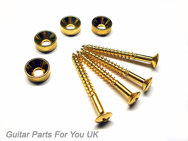Gold Electric Guitar Neck Ferrules And Screws Strat Tele New | Reverb