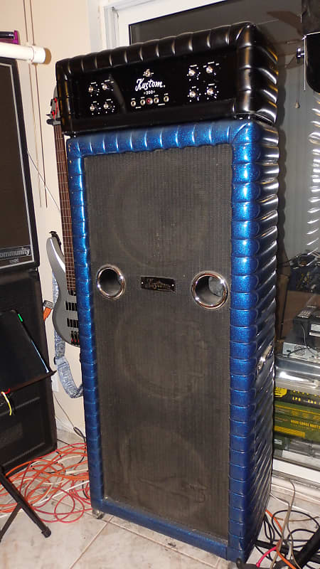 Kustom Bass Amp with 200 Head 1967 Black and Blue | Reverb