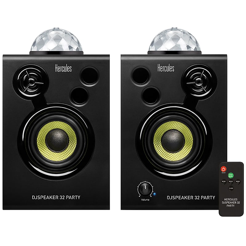 Hercules DJ Monitor 32 Party Active Monitors with Integrated | Reverb