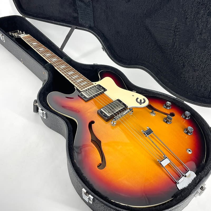 1994 Epiphone Riviera – Gibson Pickups - Vintage Sunburst | Reverb