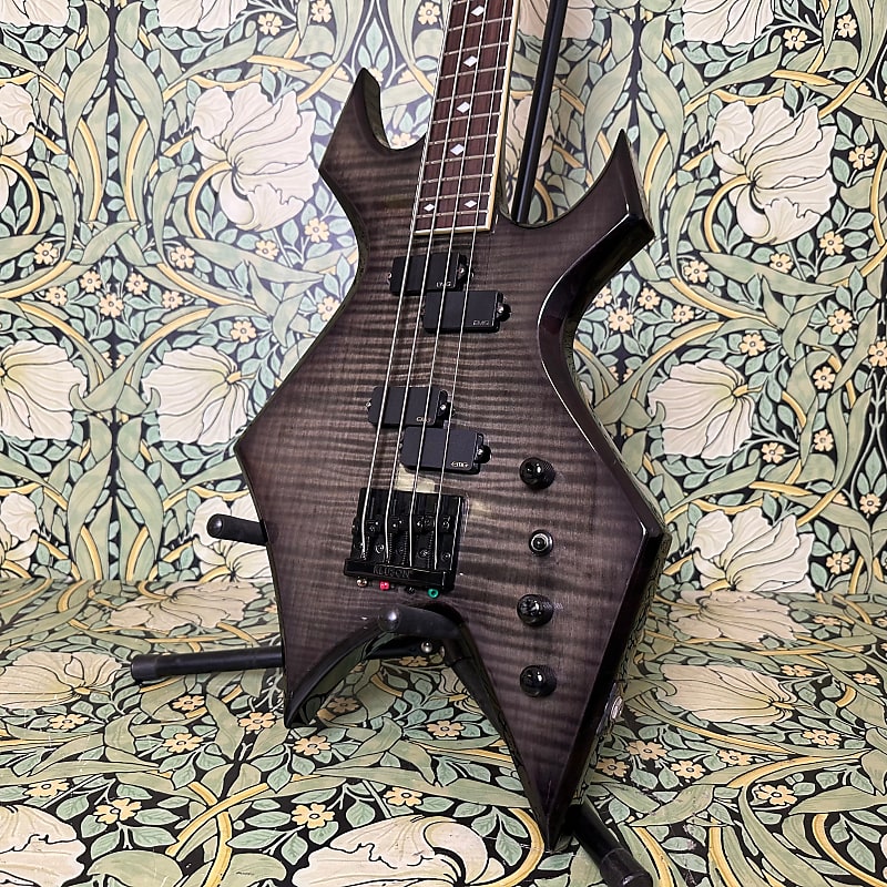 B.C. Rich NJ Neck-Thru Series Warlock Bass Trans Black | Reverb