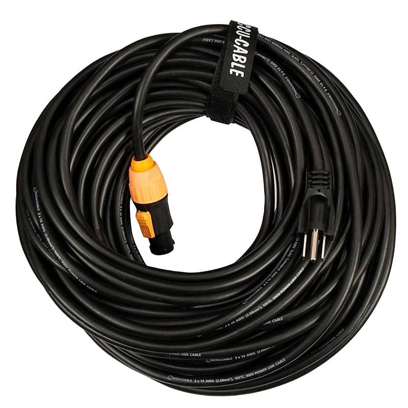 ADJ SIP1MPC100 100FT IP65 Power Twist Lock Edison Plug Cable | Reverb