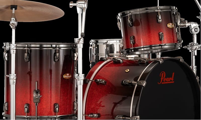 Pearl Masterworks 2024 - Black Fade over Red Sparkle with | Reverb