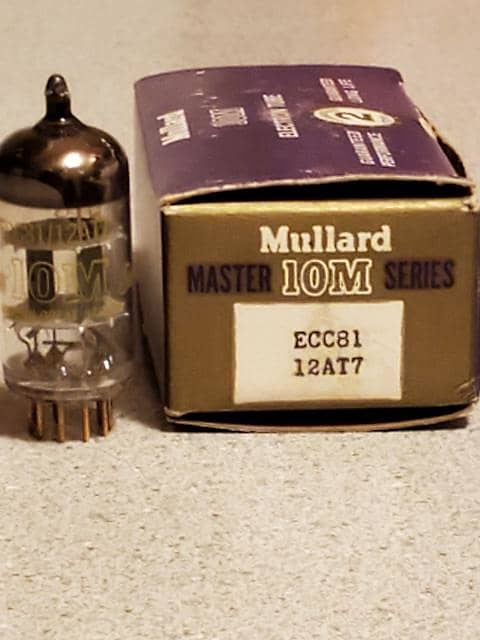 Mullard Master 10M Series ECC81/12AT7 NOS/NIB Gold Pin | Reverb