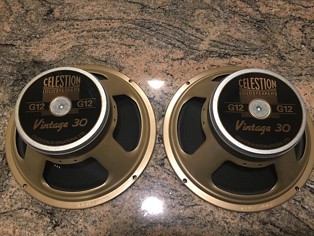 Celestion Vintage 30 G12 Speakers Pair - 16 ohm - Mint! | Reverb