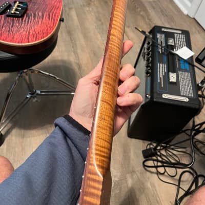 Warmoth Roasted Flame Maple Telecaster neck | Reverb