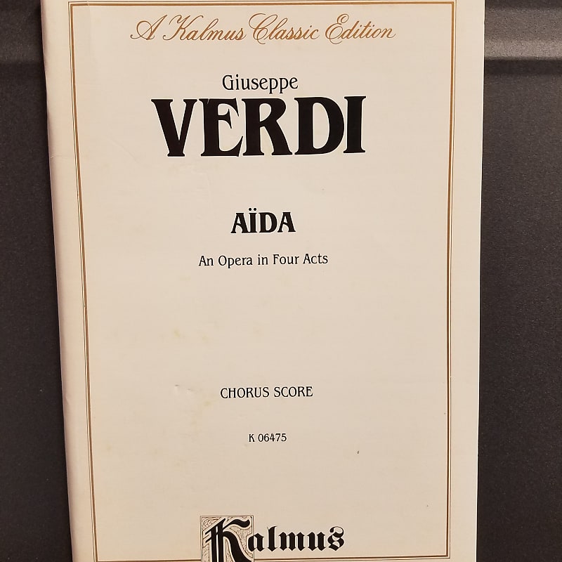 Giuseppe VERDI AIDA An Opera In Four Acts Chorus Score | Reverb