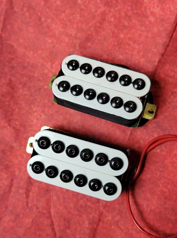 SET Generic Invader Style Guitar Pickups HOT WOUND, White | Reverb