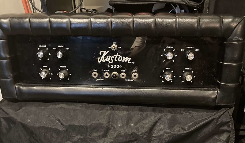 Kustom Guitar/Bass Amplifier 200 early 1970's - Black | Reverb