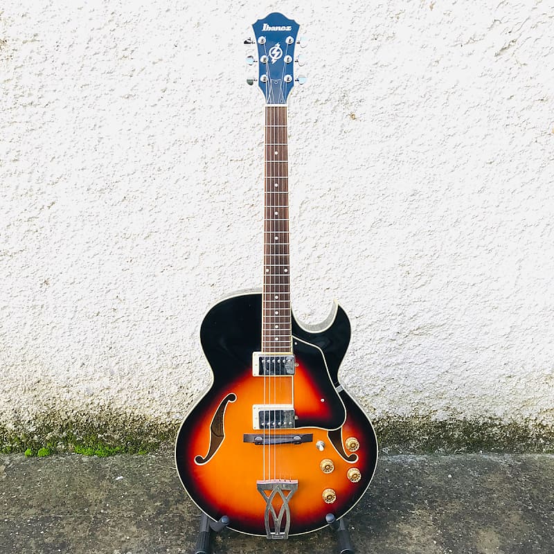 Ibanez AK80 BS Brown Sunburst Semi-Acoustic Guitar | Reverb