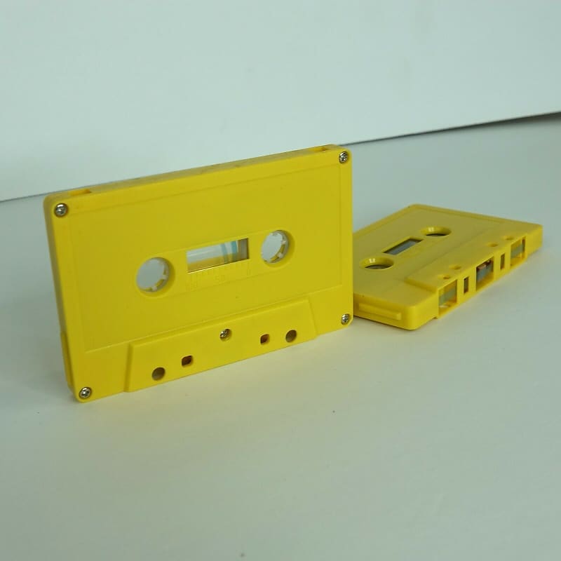 C-ZERO Blank Tapeless Cassette Tape Shells Yellow 10 CT | Reverb