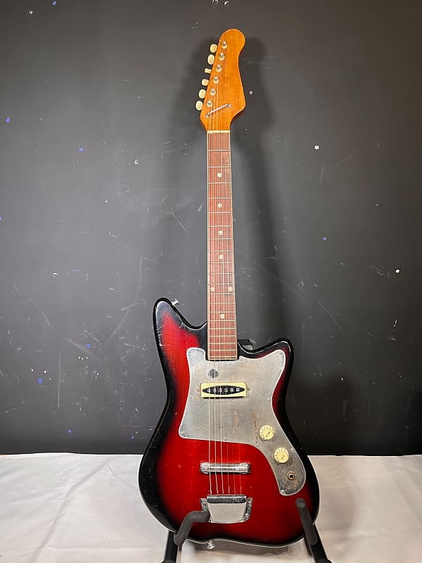 Vintage Teisco MIJ 1960 Electric Guitar with 1 Pickup Red | Reverb