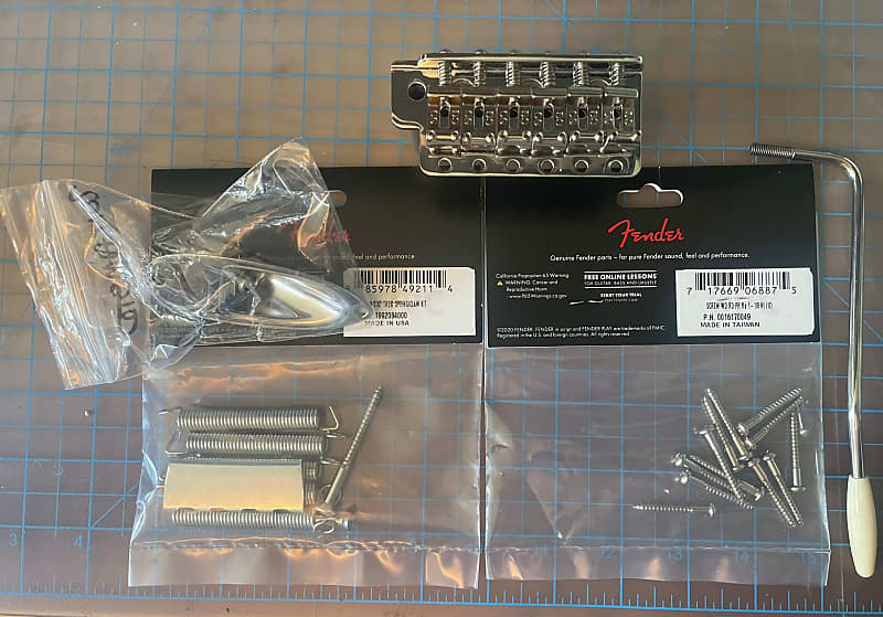 Callaham Vintage Tremolo block with "CG" Saddles and genuine | Reverb