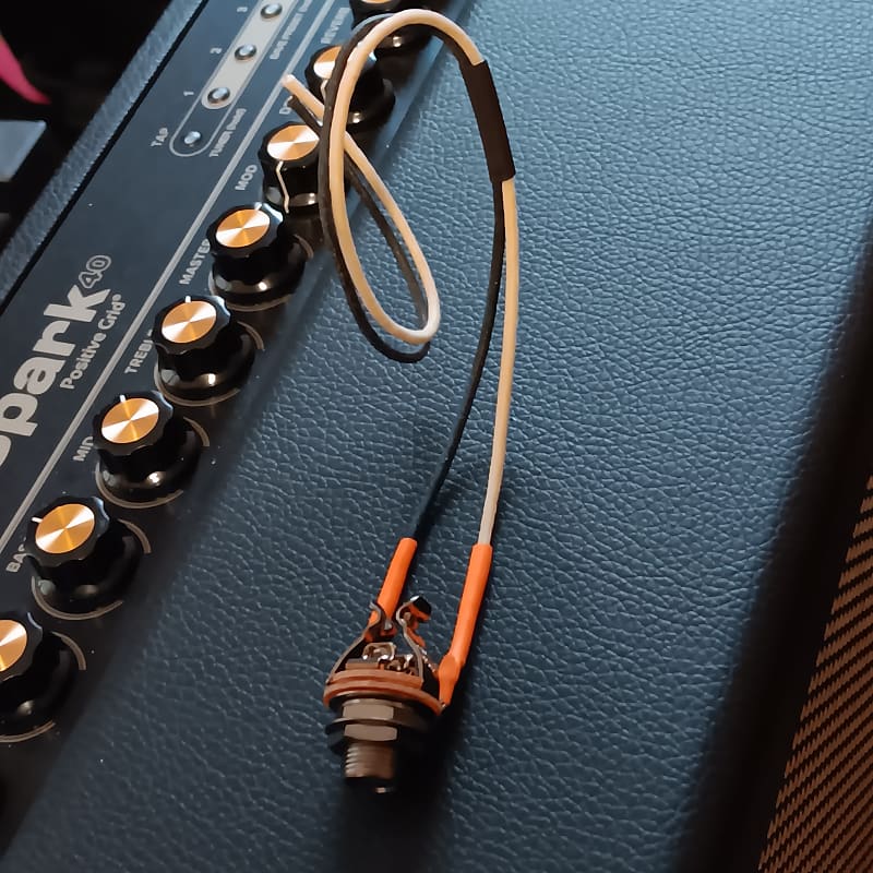 BLACK PURE TONE JACK, PREWIRED BLACK NICKEL, 1/4" Mono OUTPUT | Reverb