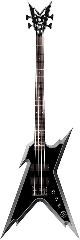 Dean Dimebag Razorback Bass - Two Tone Silver Blast Bass with | Reverb
