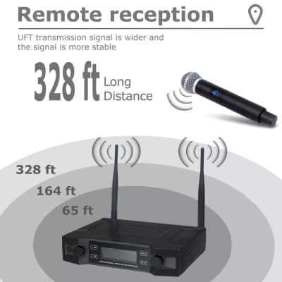Professional 2 Channel Uhf Wireless Dual Microphone Cordless | Reverb