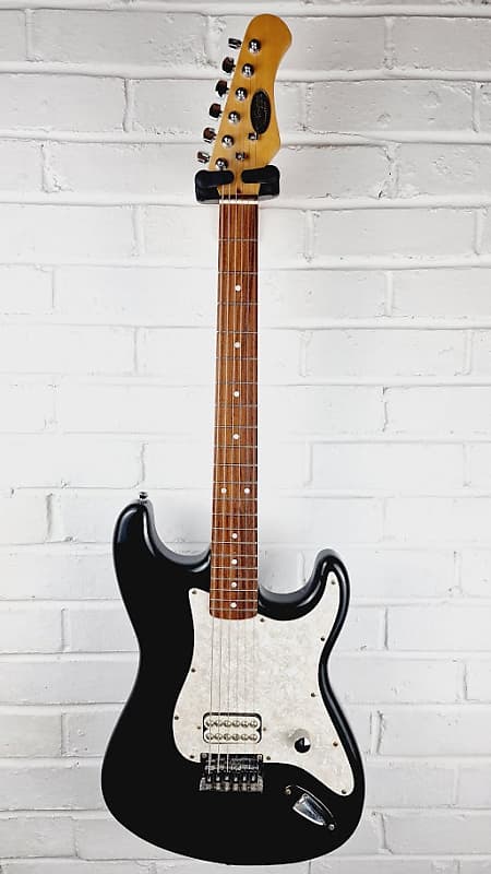 STAGG TOM DELONGE STYLE STRATOCASTER BLACK ELECTRIC GUITAR | Reverb