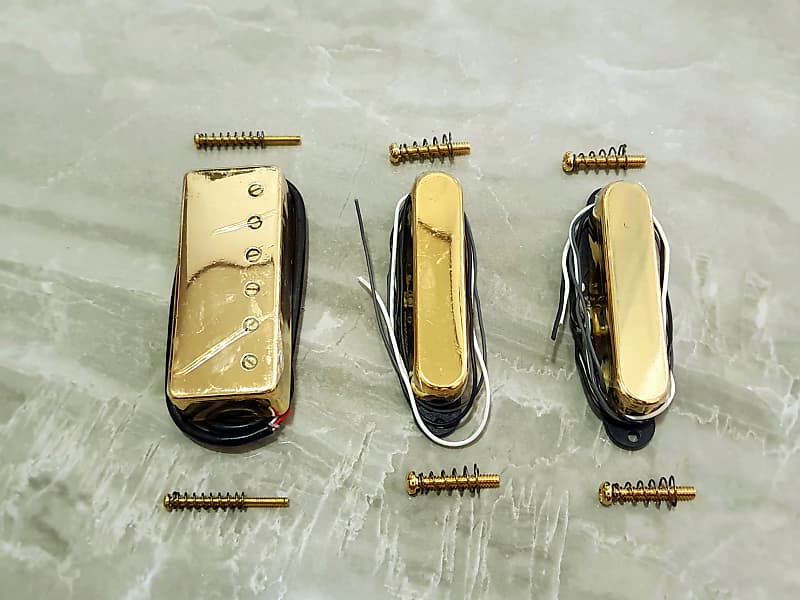 DiMarzio Notorious Pickups SET Of Ibanez AZ THBB10 H-S-S GOLD | Reverb