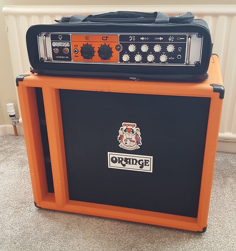 Orange 4-Stroke-500 Amp and OBC210 bass cab - With covers | Reverb UK