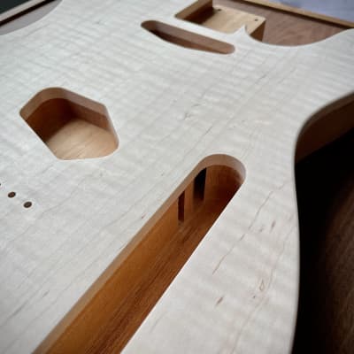 Chambered Telecaster Body - Voronoi Chambers - Curly Maple on | Reverb