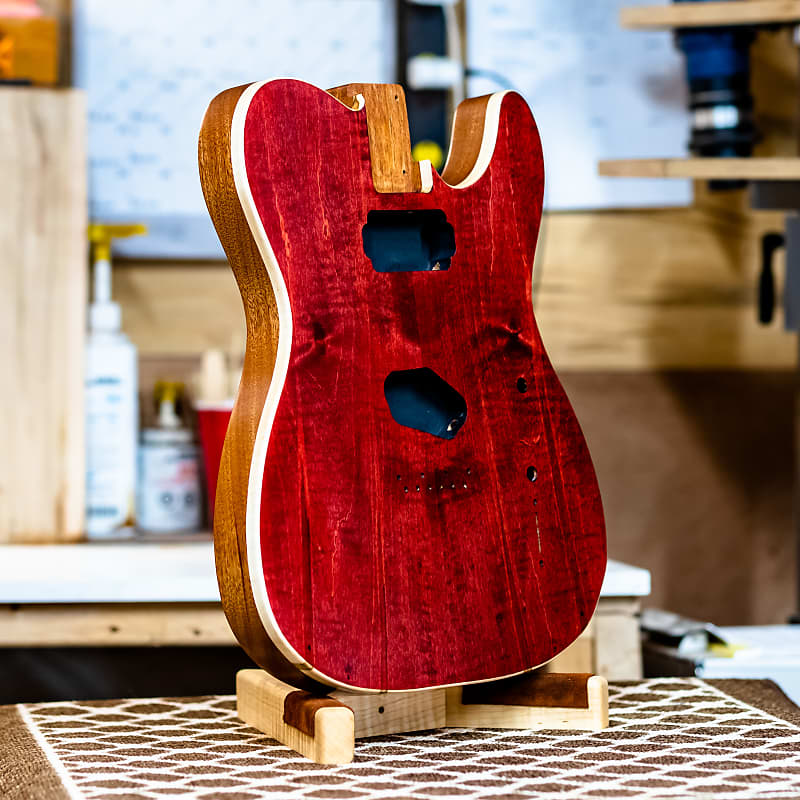 Figured Maple Tele Body / Figured Maple & Mahogany Tele | Reverb
