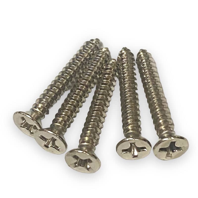 GS-3363-001 (5) Long Nickel Bridge Mounting Screws | Reverb