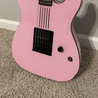 Schecter machine gun Kelly telecaster mgk tele pink | Reverb