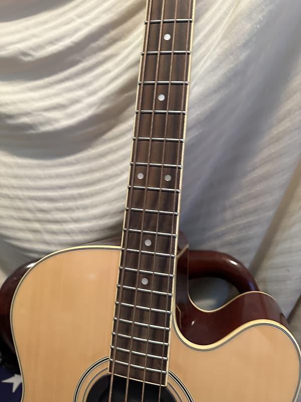 Ibenez Aeb 5e acoustic electric bass guitar. Natural | Reverb