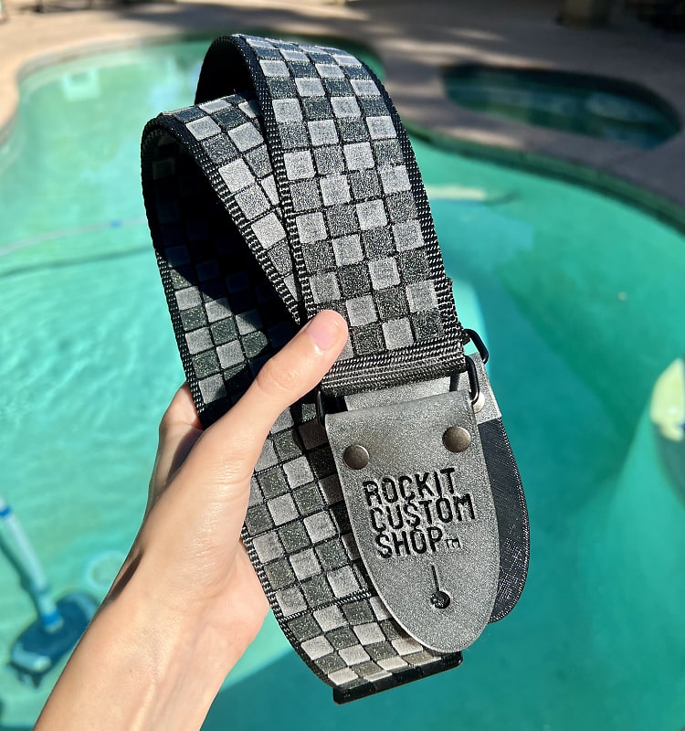 Rockit Music Gear Glow in the dark Checkers Guitar Strap | Reverb