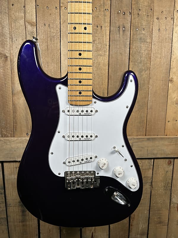 Warmoth Strat-Style Electric Guitar-Purple w/Hardcase | Reverb