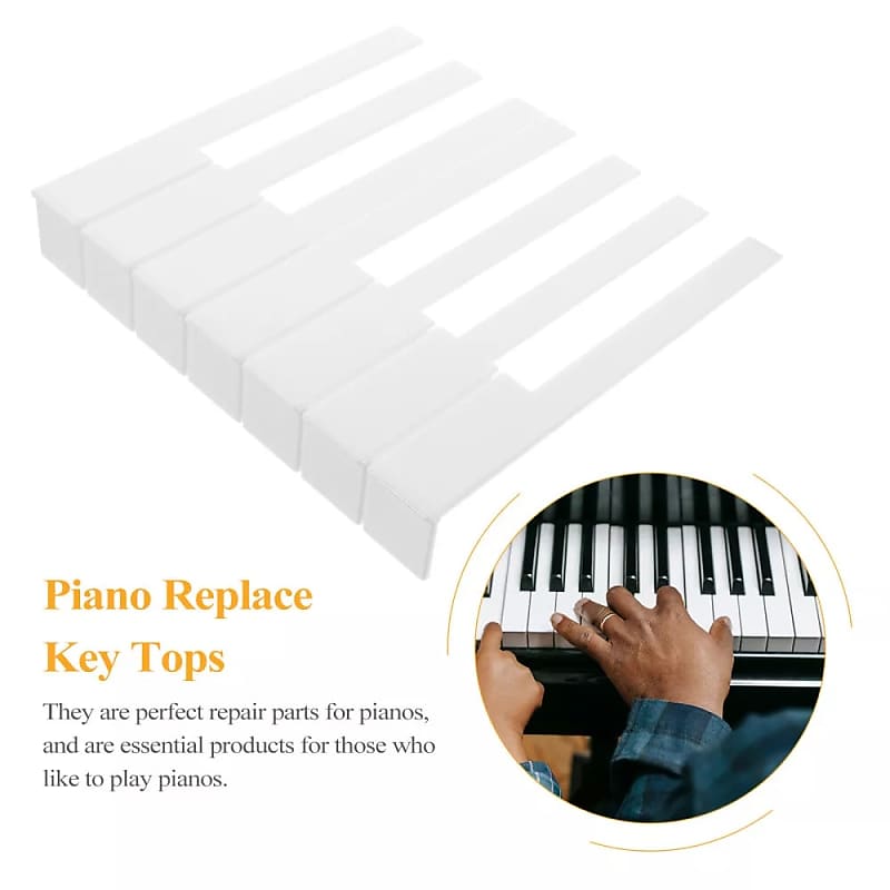 52-Piece Piano Key Repair Kit – Durable White Keytops for | Reverb