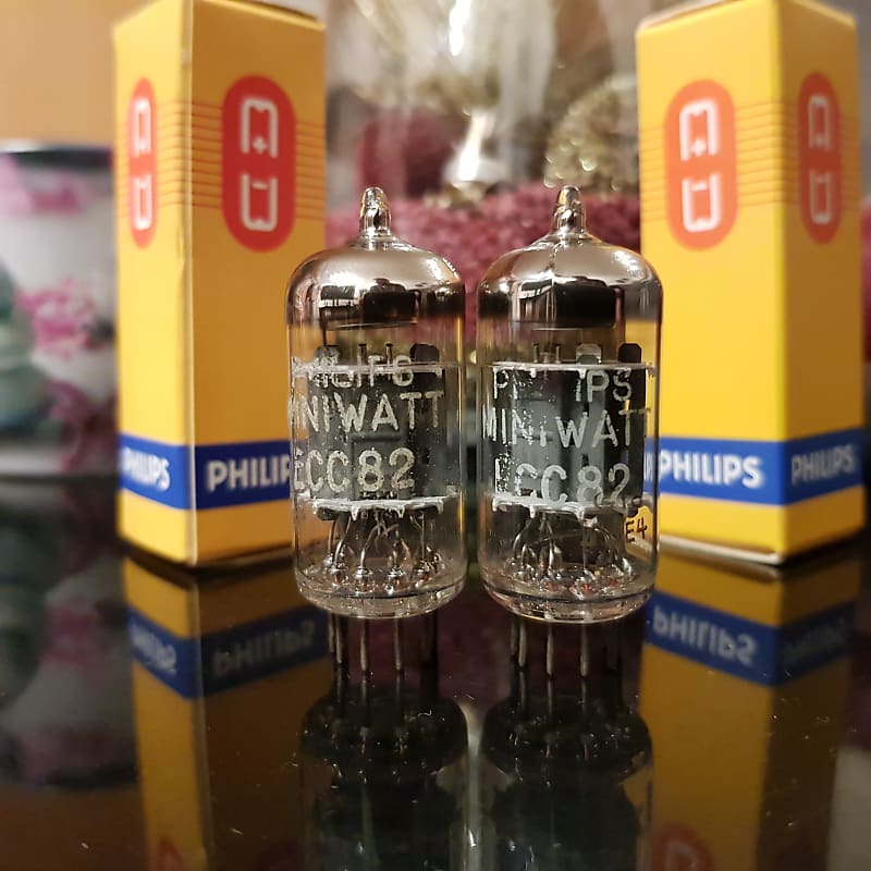 Philips Miniwatt Holland 12AU7 ECC82 Gf8 year 1965,matched | Reverb