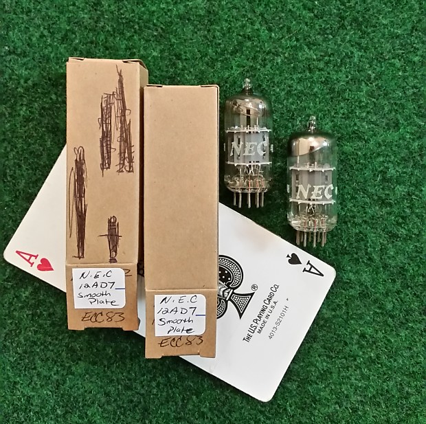 Pair of Matched NEC 12AD7 (12AX7 Hi-Fi Low-Noise Sub) Preamp | Reverb