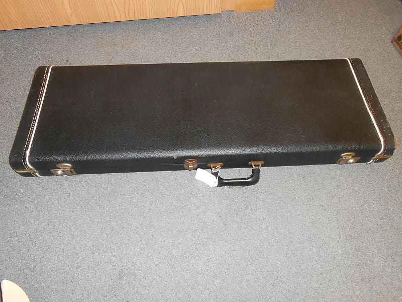 Fender Stratocaster Hard Case Black w/Orange Telecaster No | Reverb