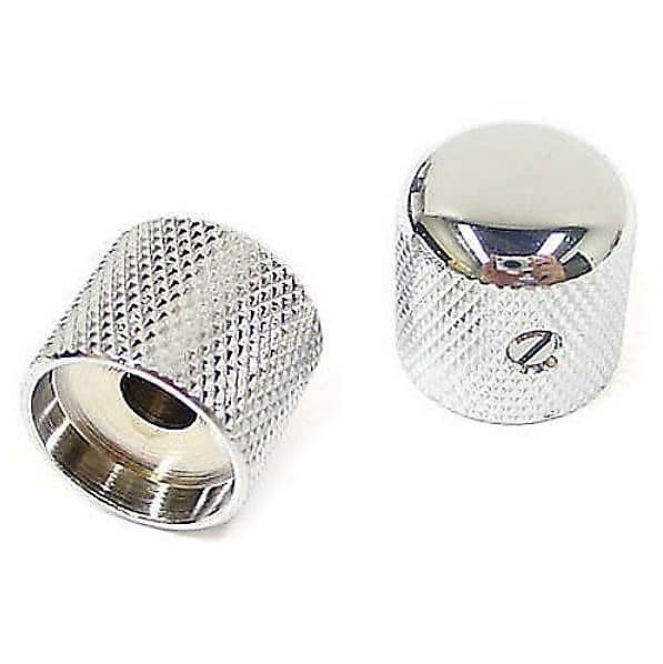 Gotoh VK1-18 Chrome Metal Dome Knobs for Guitar, Bass - 1 Pr. | Reverb