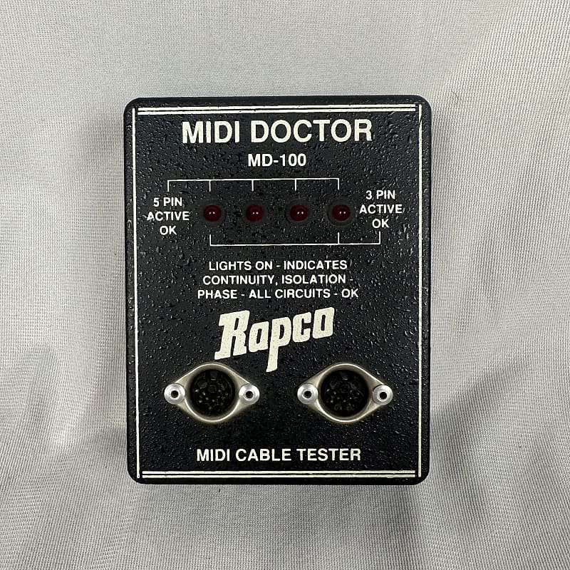 RapCo MD-100 MIDI Doctor MIDI Cable Tester Nice Shape | Reverb