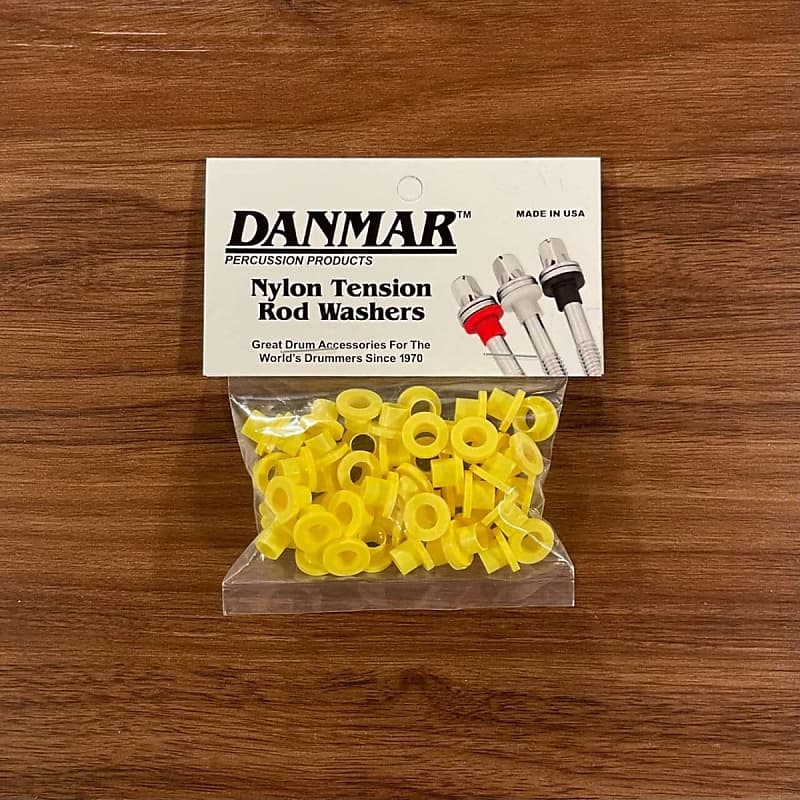 Danmar 50 Pack Nylon Tension Rod Washers Yellow | Reverb