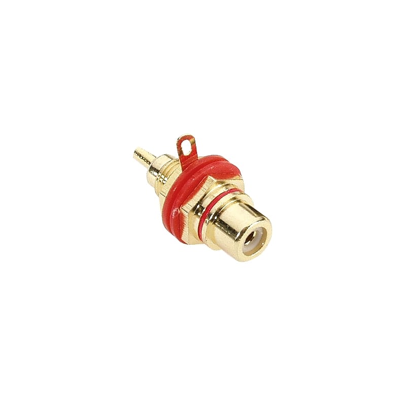 Adam Hall - 7635 RED - Embase RCA rouge contact or | Reverb